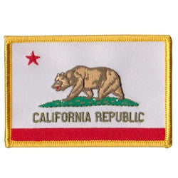 California Flag Yellow Border Patch